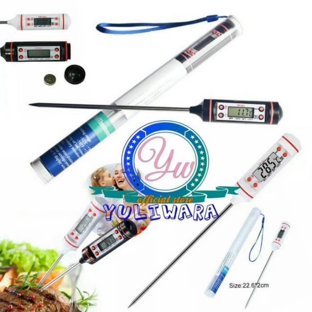 Jual Termometer Digital Makanan Minuman Minyak Pengukur Suhu | Shopee ...