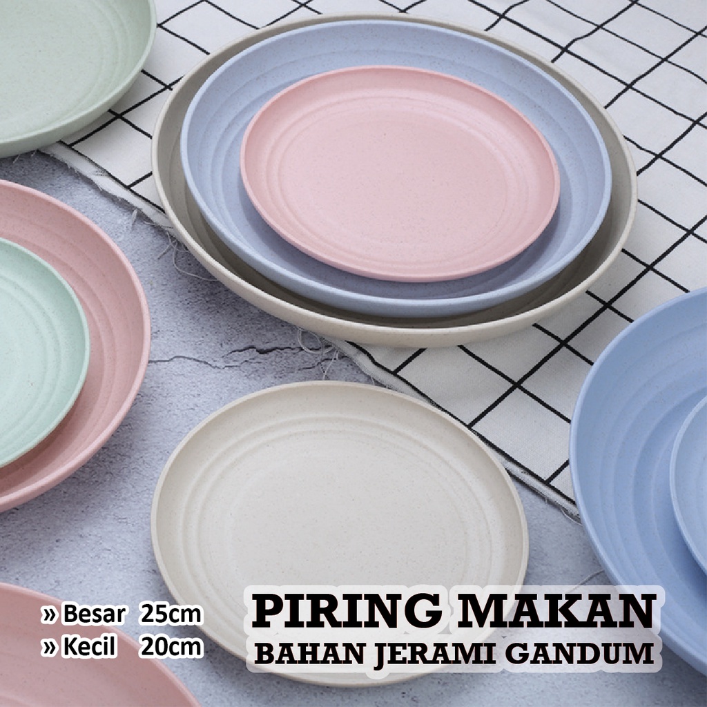 Jual Piring Makan Saji Bahan Jerami Gandum / Piring Saji Ramah ...