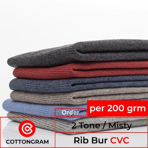 Jual COTTONGRAM Kain Rib Jaket Sweater Hoodie Bahan Katun CVC Warna ...