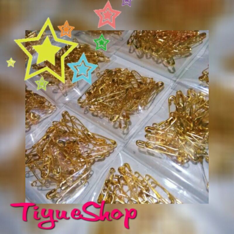 Jual Peniti Kecil Warna Kuning Emas 50 pcs / Safety Pins / Accesorries ...