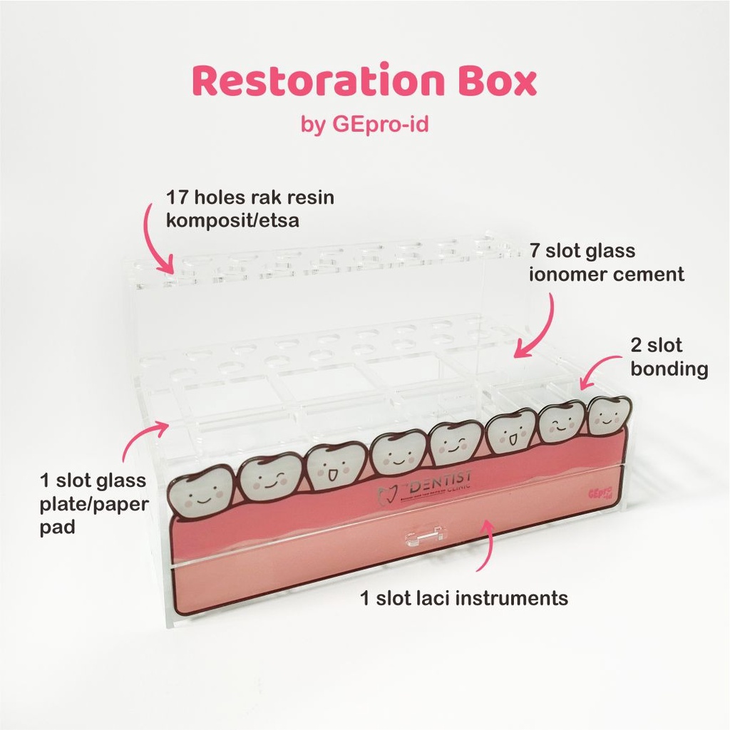Jual [CUSTOM] Restoration Box Dental Unit Organizer Dentist 3 in 1 ...