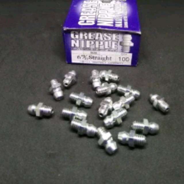 Jual NIPPLE GREASE 6mm NEPEL GREASE METRIC M6 STRAIGHT | Shopee Indonesia