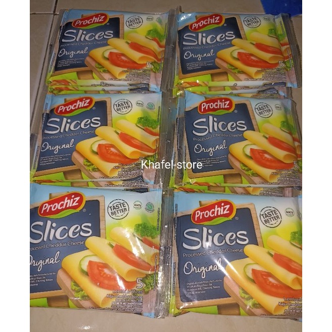 Jual Prochiz Slices Original Keju Cheddar Olahan 5 Lembar/Slice 85g ...