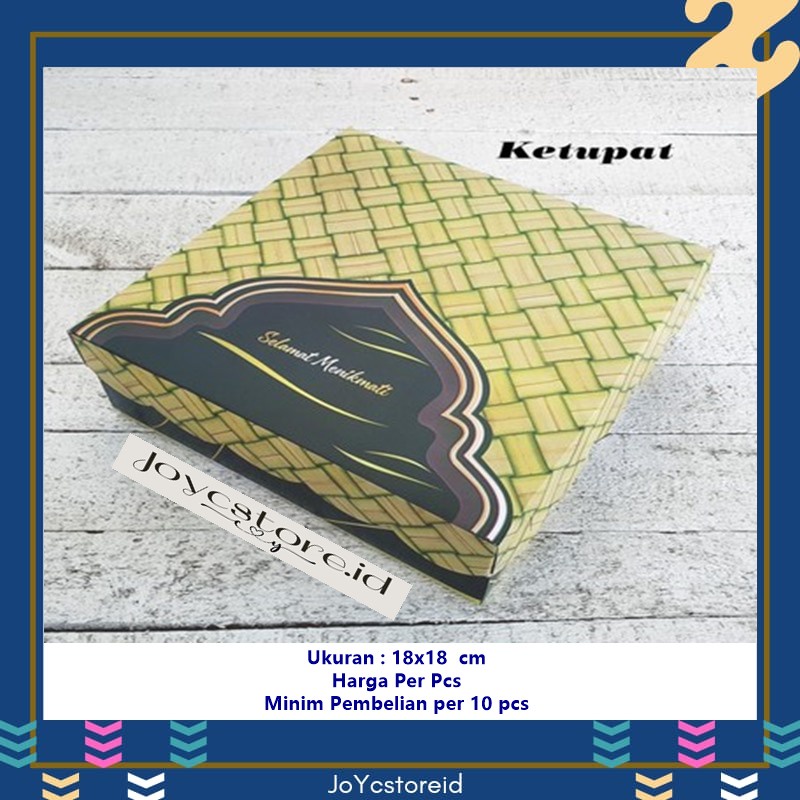 Jual Dus Nasi R8 KETUPAT 18x18 Nasi Kotak Katering Pesta/ Box Kue / Box Jajan / Snack Box ...