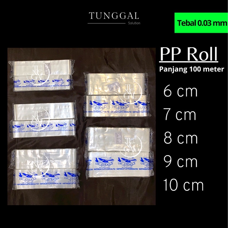 Jual Plastik PP Roll Cap Jet - panjang 100 meter, tebal 0.03 mm ...