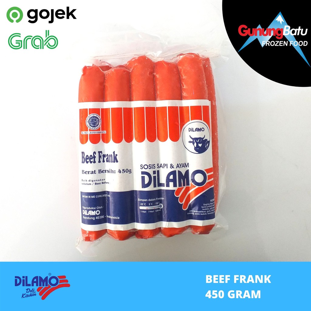 Jual DILAMO BEEF FRANK SOSIS SAPI 450 GRAM | Shopee Indonesia