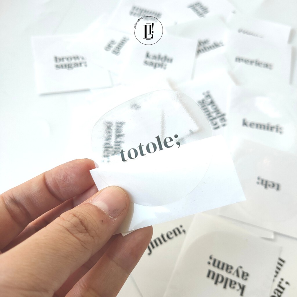 Jual Label Sticker Waterproof Transparant KHUSUS READY STOCK TIDAK ...
