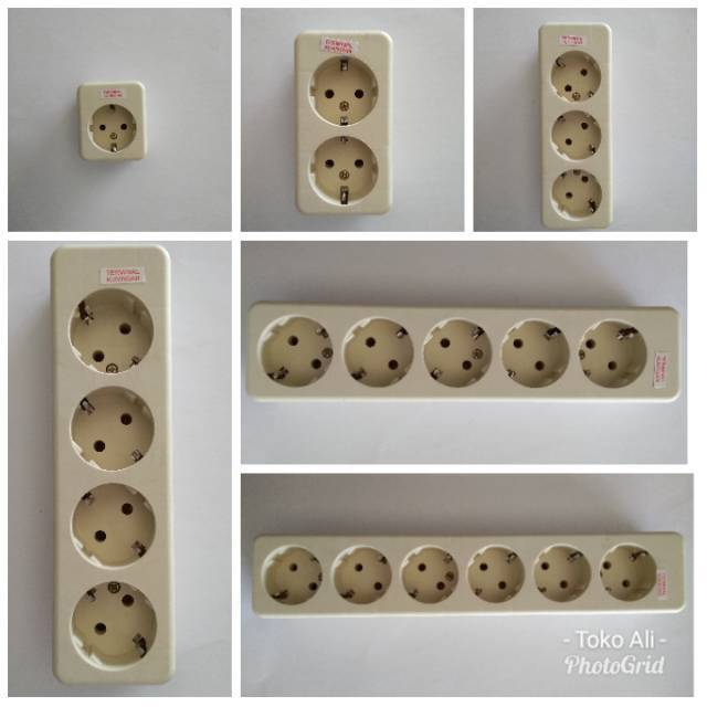 Jual Stop Kontak kuningan / Terminal Kuningan 1 2 3 4 5 6 Lubang | Shopee Indonesia