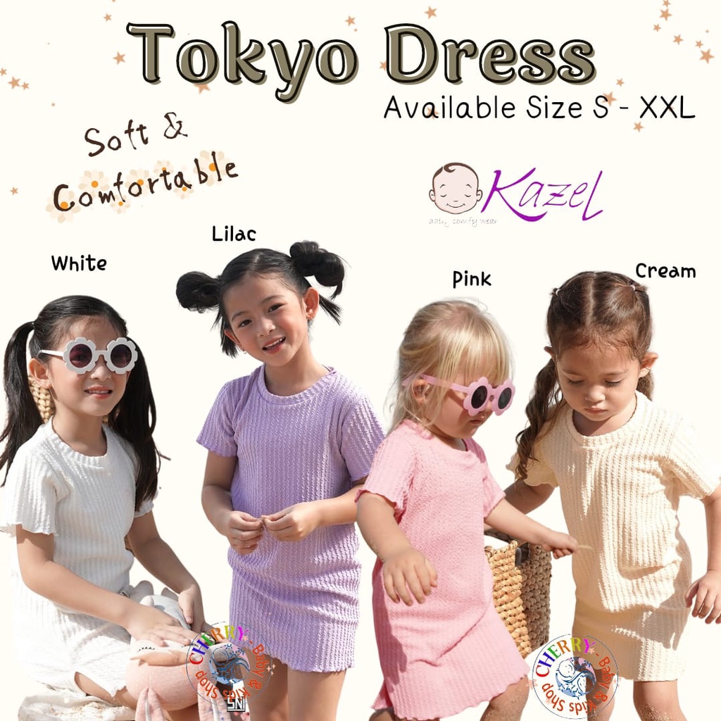 Jual Kazel Tokyo Dress Anak Perempuan 1-9 Tahun Cotton CBKS/SDI | Shopee Indonesia