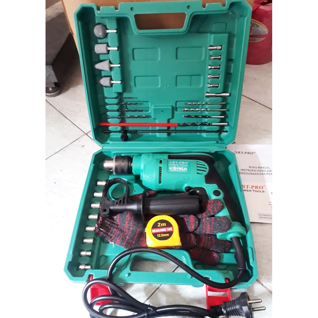 Jual Mesin bor set impact drill 13mm tembok besi kayu NRT Pro 500HD ...