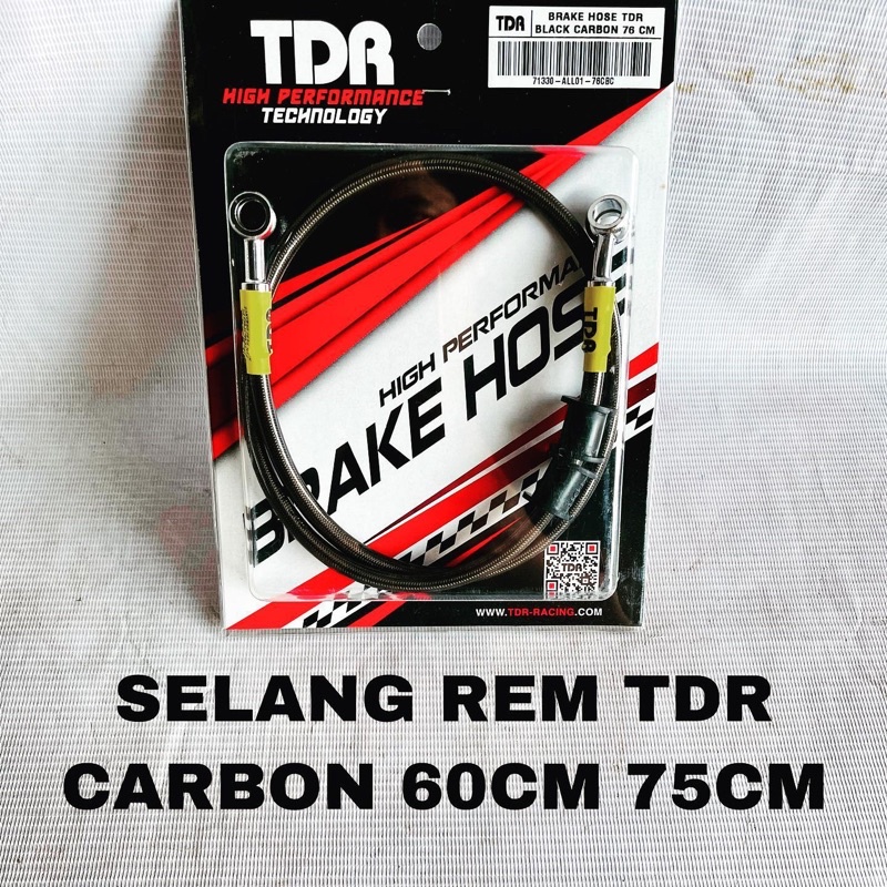 Jual KABEL SELANG REM TDR HITAM KARBON PANJANG 75CM | Shopee Indonesia