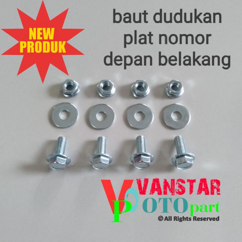 Jual baut plat nomor kendaraan bermotor | Shopee Indonesia