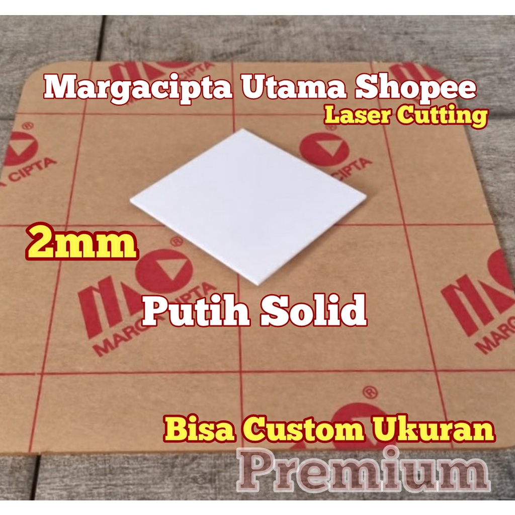 Jual Premium Acrylic Laser Cutting 2mm 50x100cm Akrilik Putih Solid ...