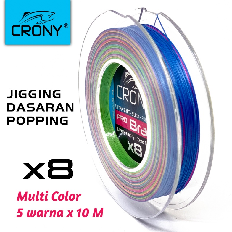 Jual Senar Pe X8 Crony Pro Braid - 50M sd 200M - Warna Multi | Shopee ...