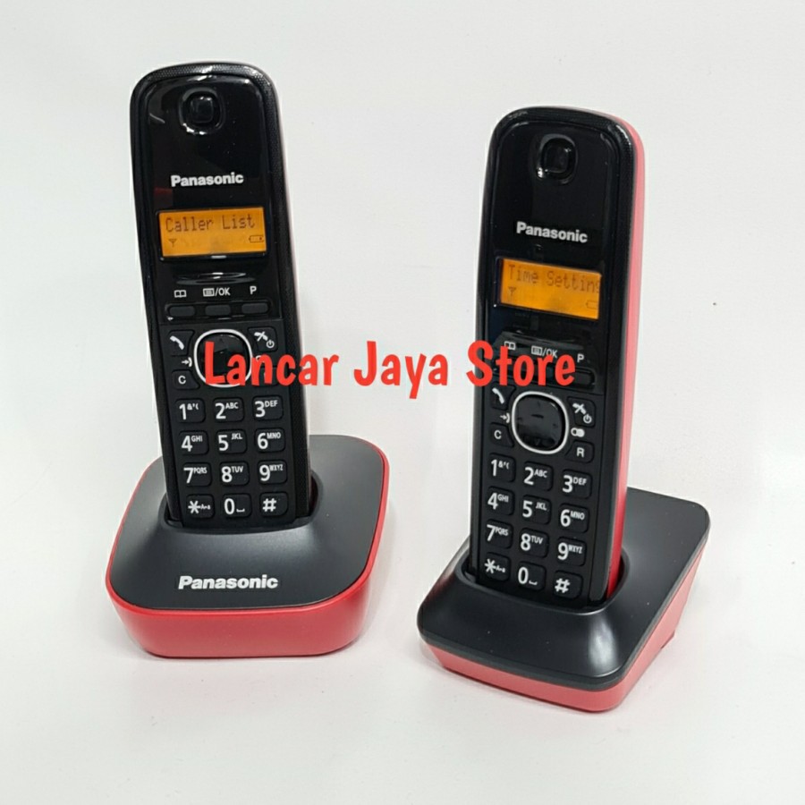 Jual Telepon Wireless Panasonic KX-TG1612 - Red (2 Handset) | Shopee Indonesia