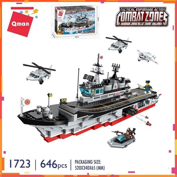 Jual Terlaris Qman 1723 Combat Zones Serpent The Escort Carrier | Shopee Indonesia
