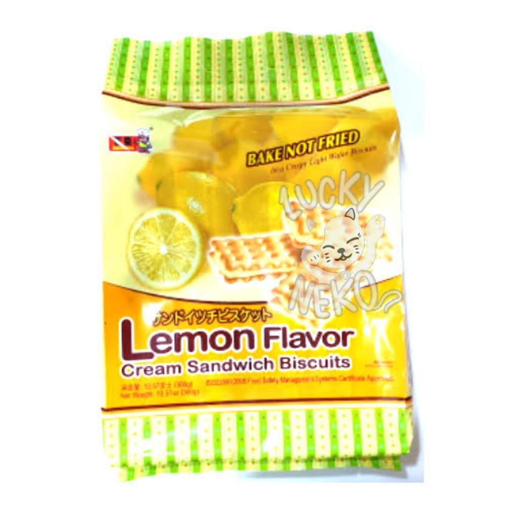 Jual Bairong Lemon Flavour Cream Sandwich Biscuit / snack impor ...