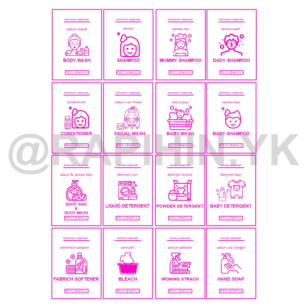 Jual Stiker Label Botol Bumbu KYUTIE LABEL 2 | Shopee Indonesia