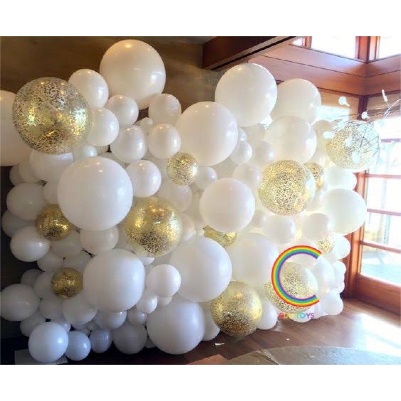 Jual Balon Latex transparan / balon putih 18” /12" / 10" (SATUAN ...