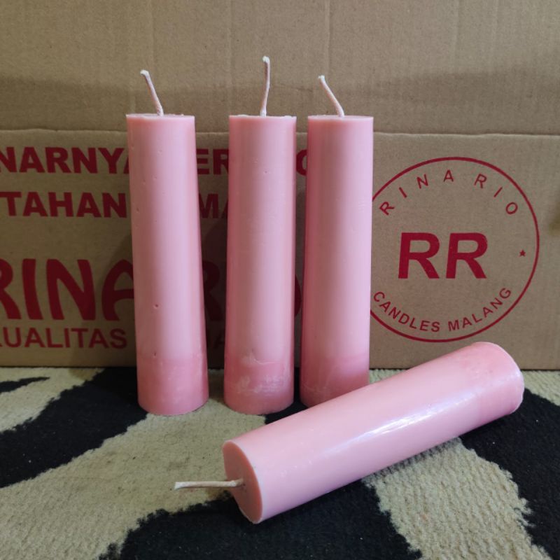Jual lilin pink besar 4,5 X 19 cm | Shopee Indonesia