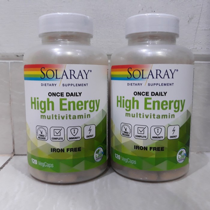 Jual Solaray Once Daily High Energy Multivitamin Iron Free - 120 Veg ...