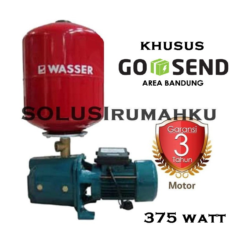 Jual LENGKAP + TABUNG! WASSER Pompa Air Jet Sumur Dalam 375 Watt Deep ...