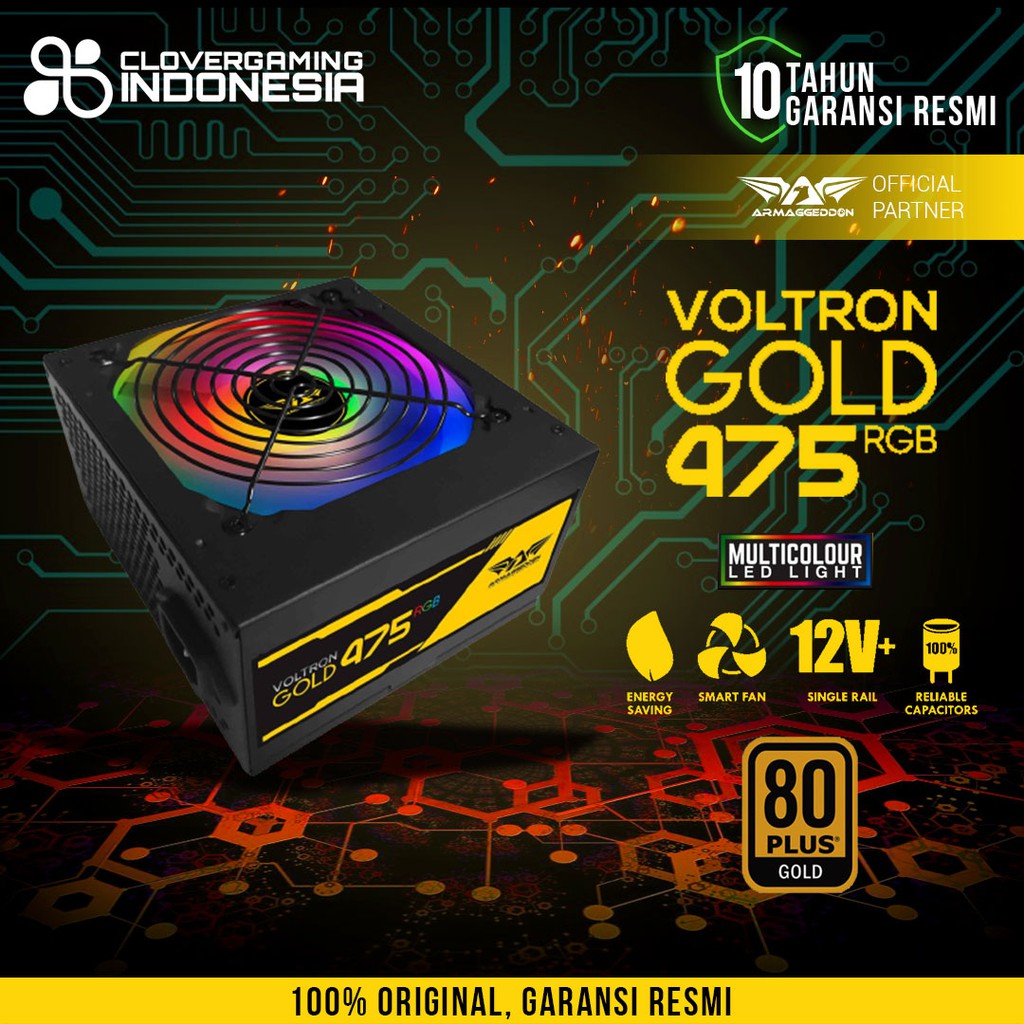Jual Armaggeddon Voltron 475 80+ Gold RGB 475W - Power Supply | Shopee Indonesia