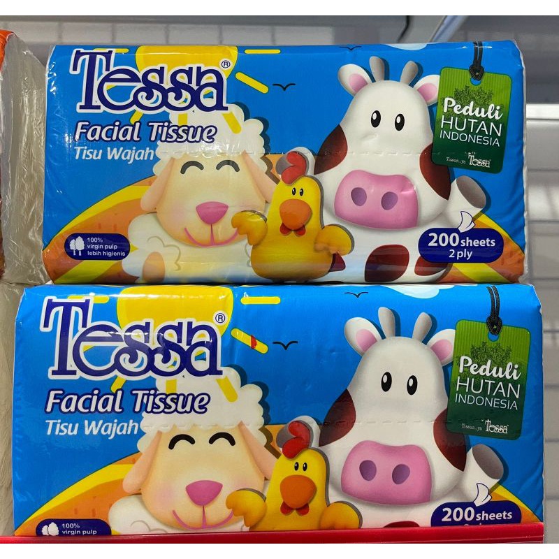 Jual Tessa Facial Tissue 200 Sheets / Tisu Wajah 200 Lembar 2ply ...