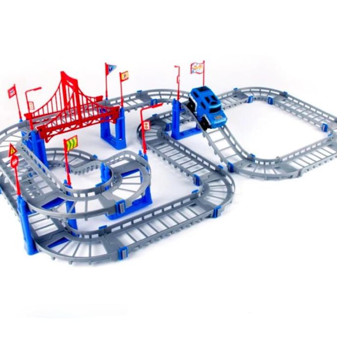 Jual Mainan Anak DIY Jalur Rel Mobil Balapan ~ TRACK SPEED CORNERING ...