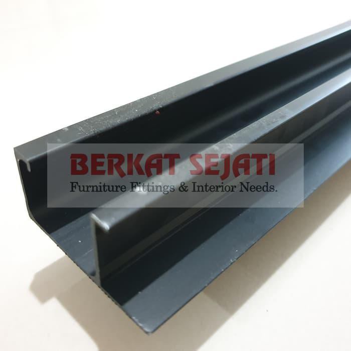 Jual Profil Frame Handle Tarikan Laci Lemari Aluminium GP 37 HITAM ...