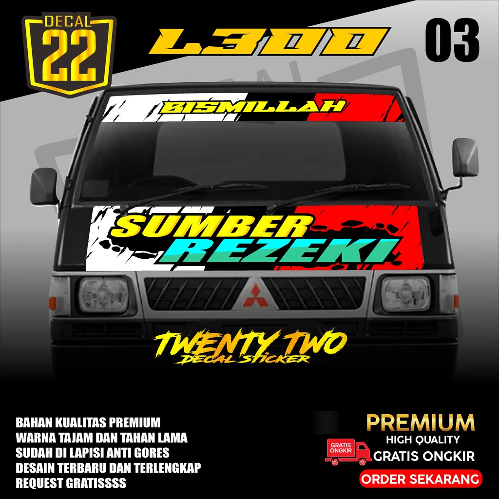 Jual STIKER DECAL KABIN DEPAN L300 ,DECAL STIKER L300 KODE 03 Podo ...