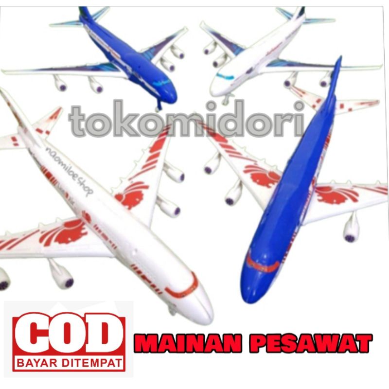 Jual Mainan pesawat terbang GARUDA INDONESIA LION AIR full back bisa ...