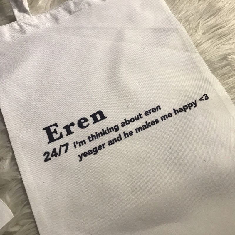 Jual TOTE BAG EREN LETTERS ATTACK ON TITAN | Shopee Indonesia