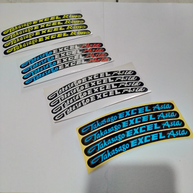 Jual stiker lis velg takasago excel sticker cutting rim velk motor ...