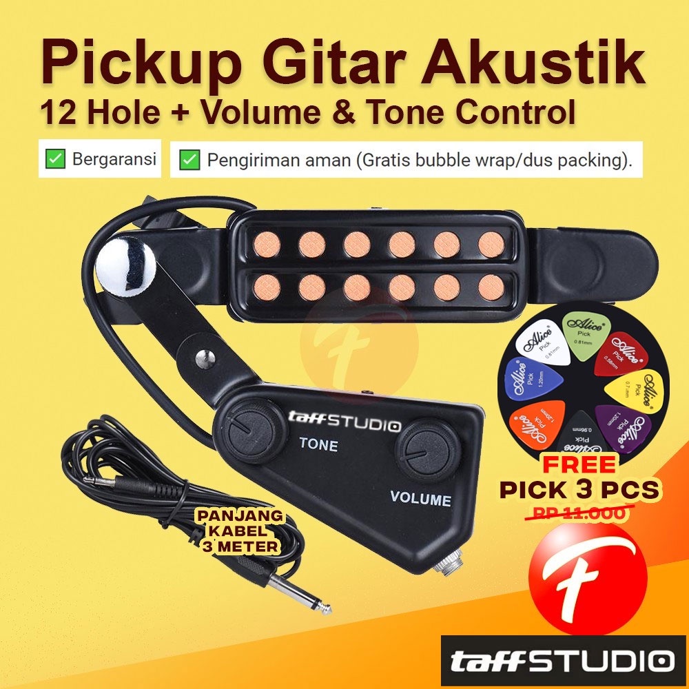 Jual Transducer Spul / Spull / Pickup Gitar Akustik jadi Elektrik 12 ...