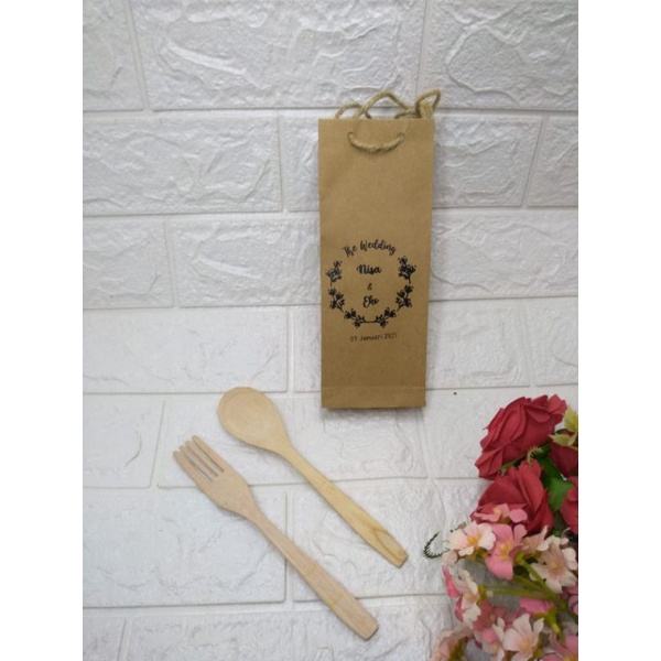 Jual Souvenir Sendok Set Kayu | Shopee Indonesia