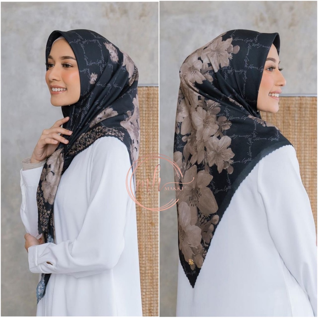 Jual Hijab Voal Motif Terbaru Full Printing Segi Empat /Jilbab voal super premium Laser cut ...