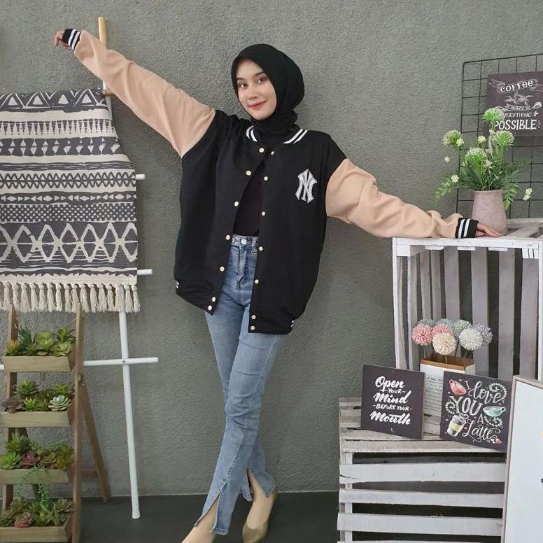 Jual NY BASEBALL VARSITY JAKET OVERSIZE JUMBO SIZE XXL | BASEBALL JAKET ...