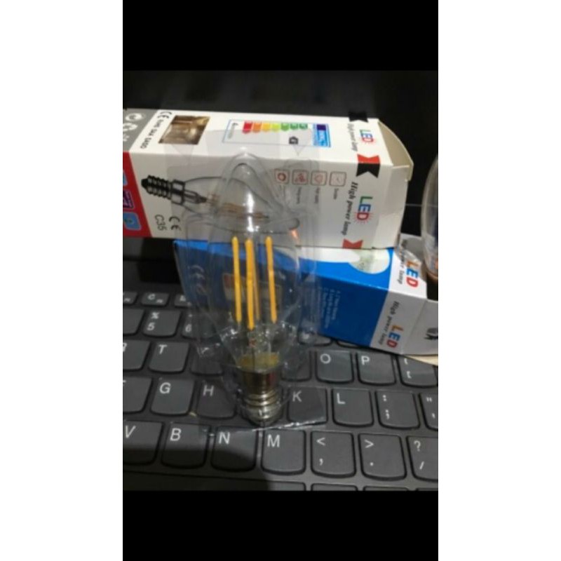 Jual Lampu CANDLE led hias E14 warm white 4watt | Shopee Indonesia