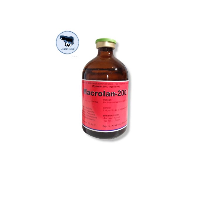 Jual Rpomo Macrolan 100 ml / Tylosin Obat Pernafasan dan Infeksi Pada ...