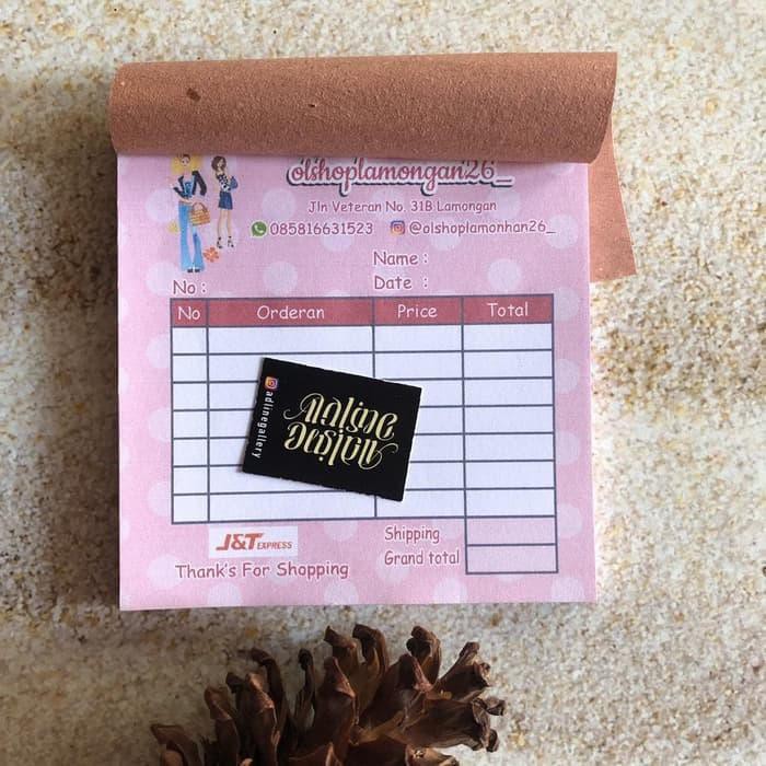 Jual Nota Custom Nota Olshop / Nota Kosongan / Nota Murah /Nota Hello ...