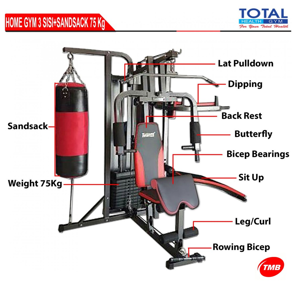 Jual angkat beban home gym alat fitnes rumahan barang baru bisa COD ...