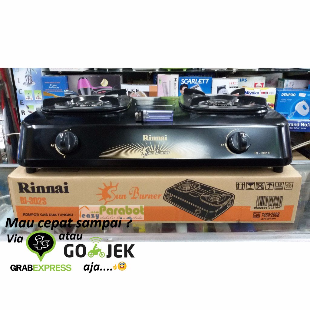 Jual Kompor Gas 2 Tungku Rinnai RI-302S Sun Burner | Shopee Indonesia