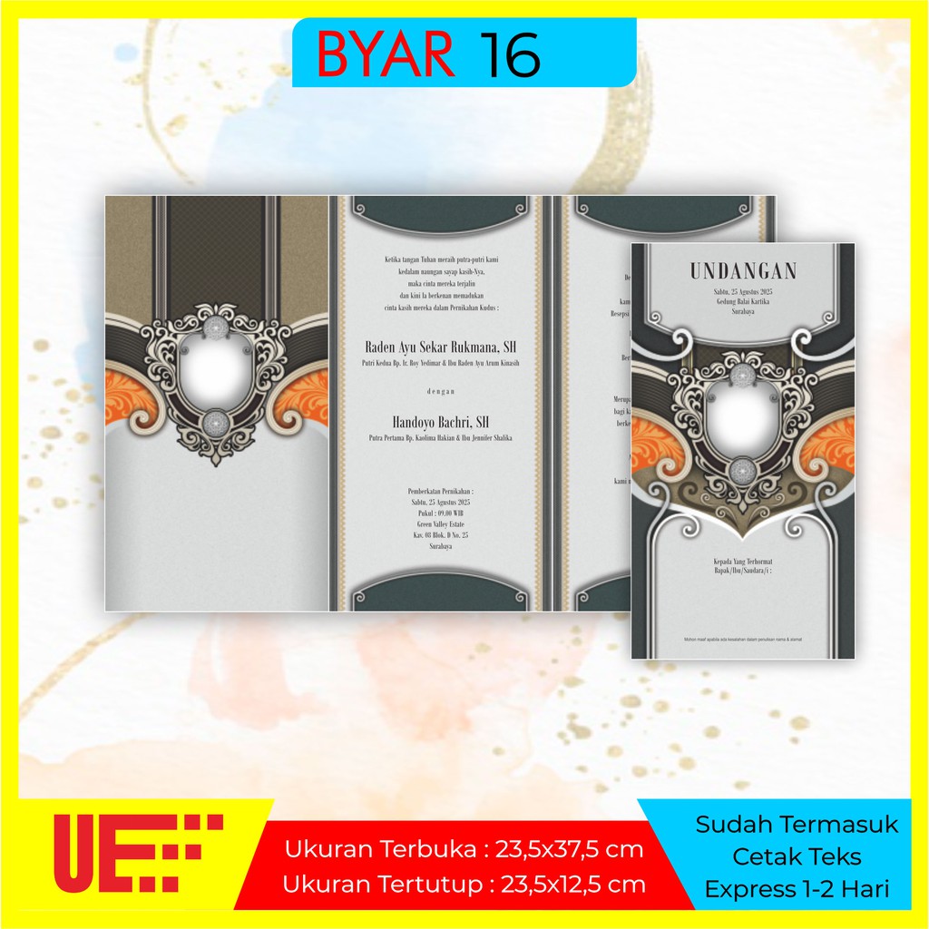 Jual UNDANGAN PERNIKAHAN MURAH CANTIK ELEGAN UNIK MEWAH BLANGKO BYAR 16 ...