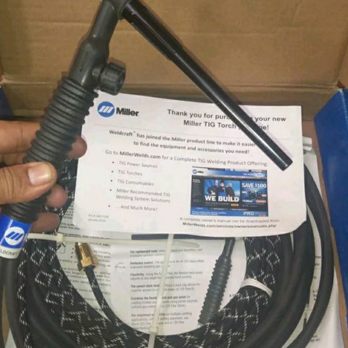 Jual Stang Las Argon Miller Weldcraft WP-9 V - 25 - 2 - USA Flex TIG ...