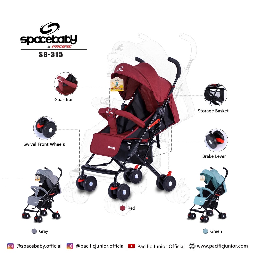 Jual [ *** CABIN SIZE *** ] SPACE BABY STROLLER SB 315 SB 316 KERETA ...