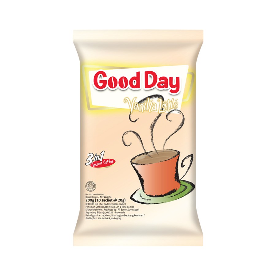Jual GOOD DAY Vanilla Latte 1 Pack (10 x 20 gr) | Shopee Indonesia