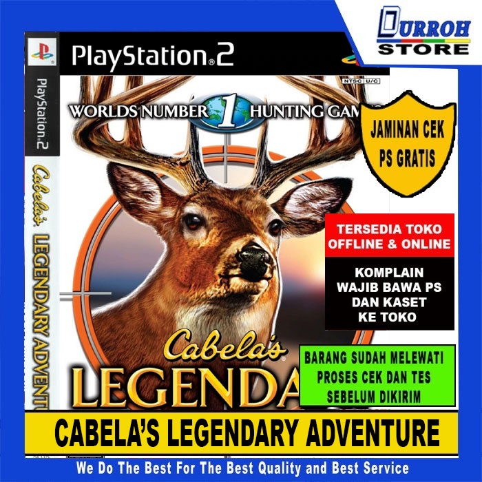Jual KASET GAME PS 2 / Playstation 2 CABELA'S LEGENDARY ADVENTURE / KASET GAME MANCING PS2 ...