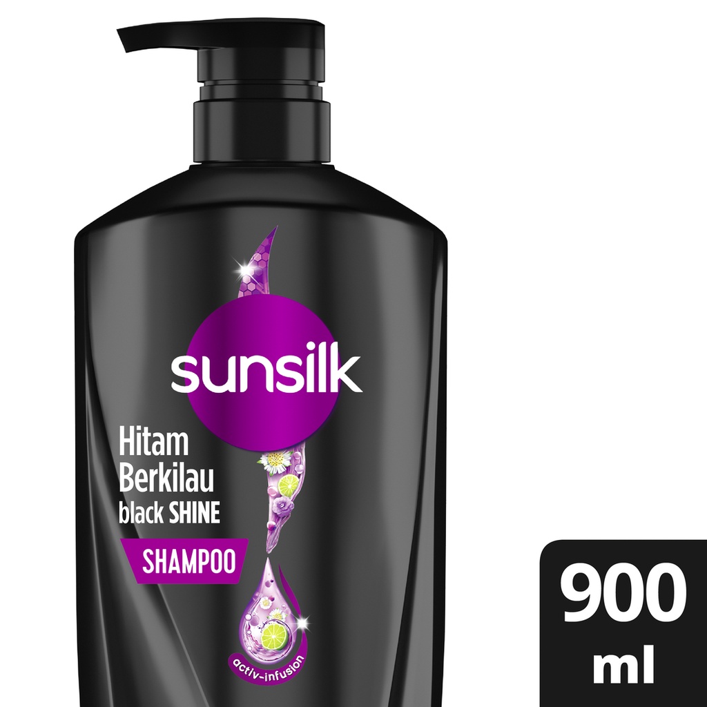 Jual Sunsilk Shampoo Black Shine 900ml - Shampo Rambut, Perawatan ...
