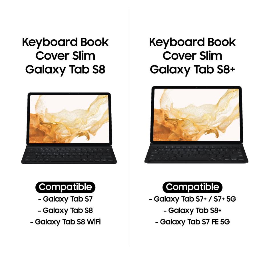Jual Original Samsung Galaxy Tab S8 Plus Book Cover Keyboard Slim ...